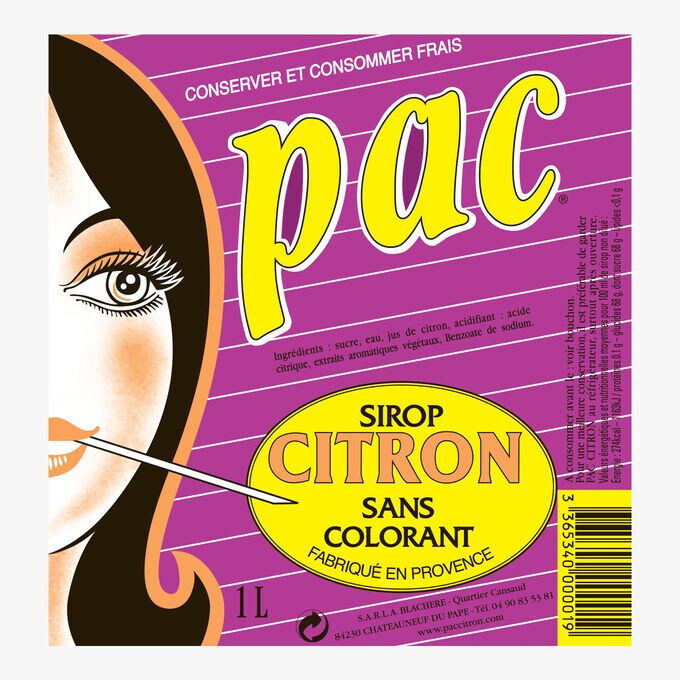 Pac - Sirop citron - Distillerie A.Blachere
