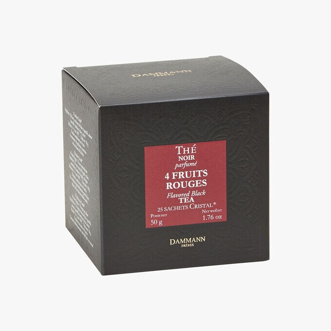 Thé noir parfumé 4 fruits rouges - Boîte de 25 sachets - Dammann Frères