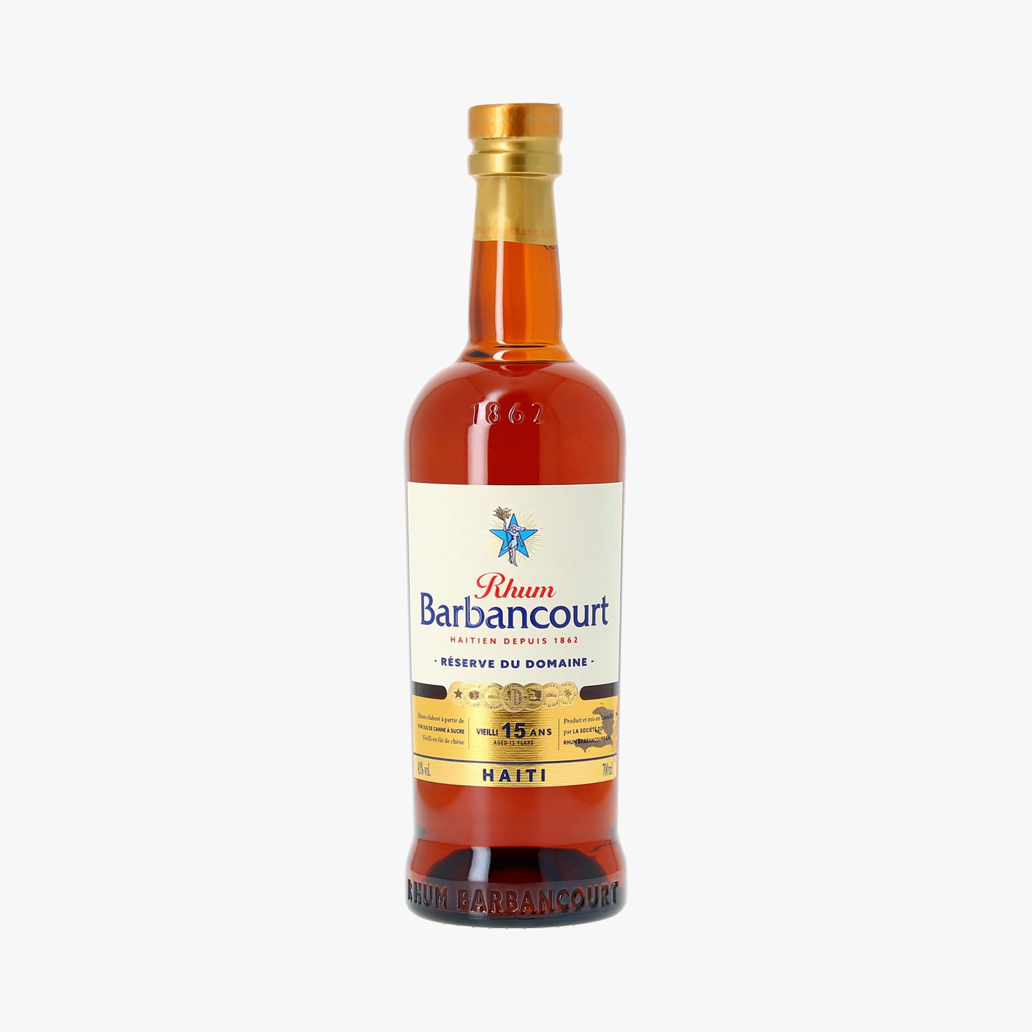 Rhum Barbancourt, Réserve du domaine, 15 ans, Haïti, sous étui - Rhum ...