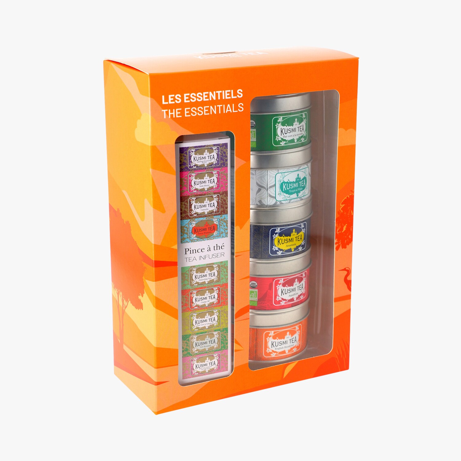 Coffret bio les essentiels avec pince à thé - Kusmi Tea