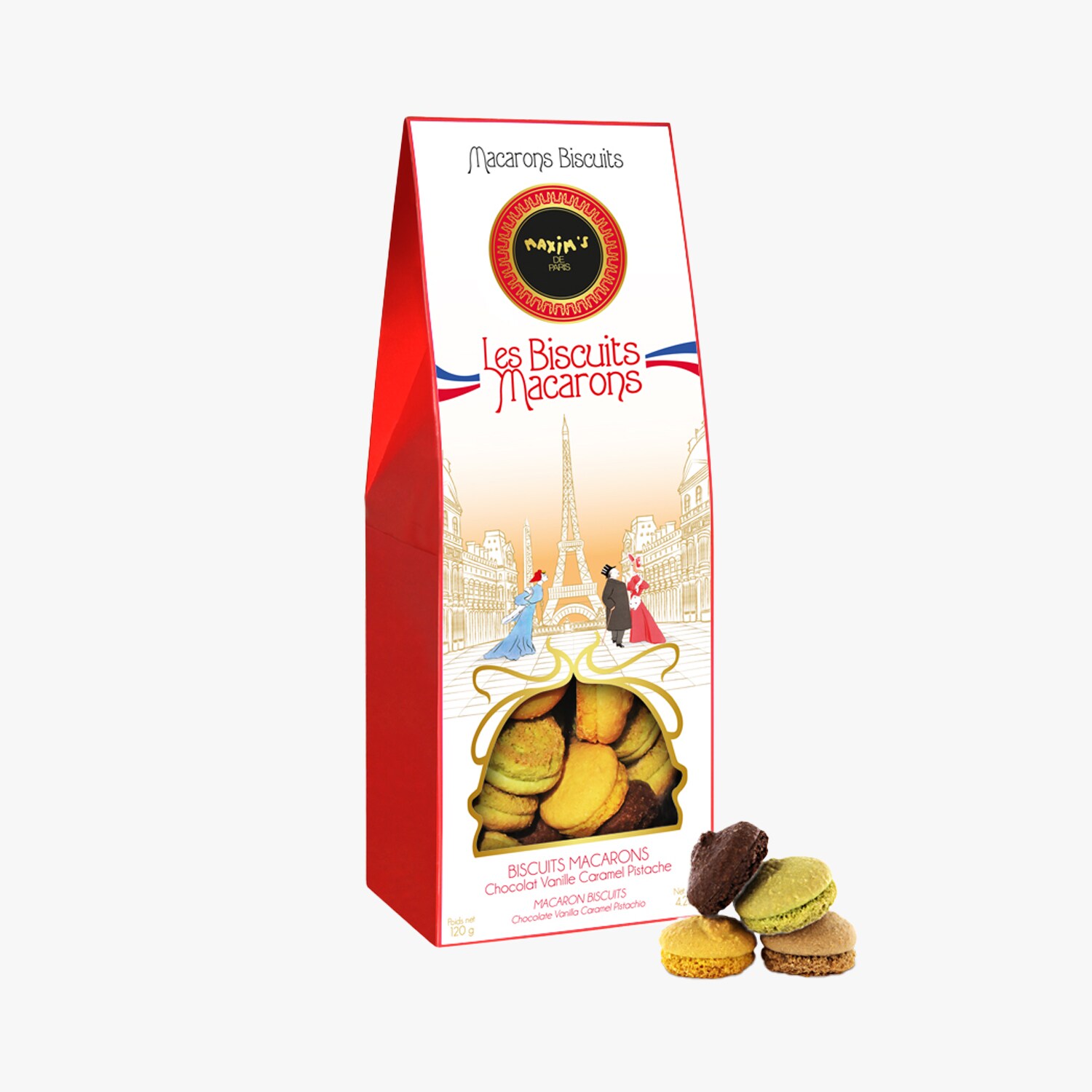 Biscuits macaron chocolat vanille caramel pistache - Maxim’s de Paris