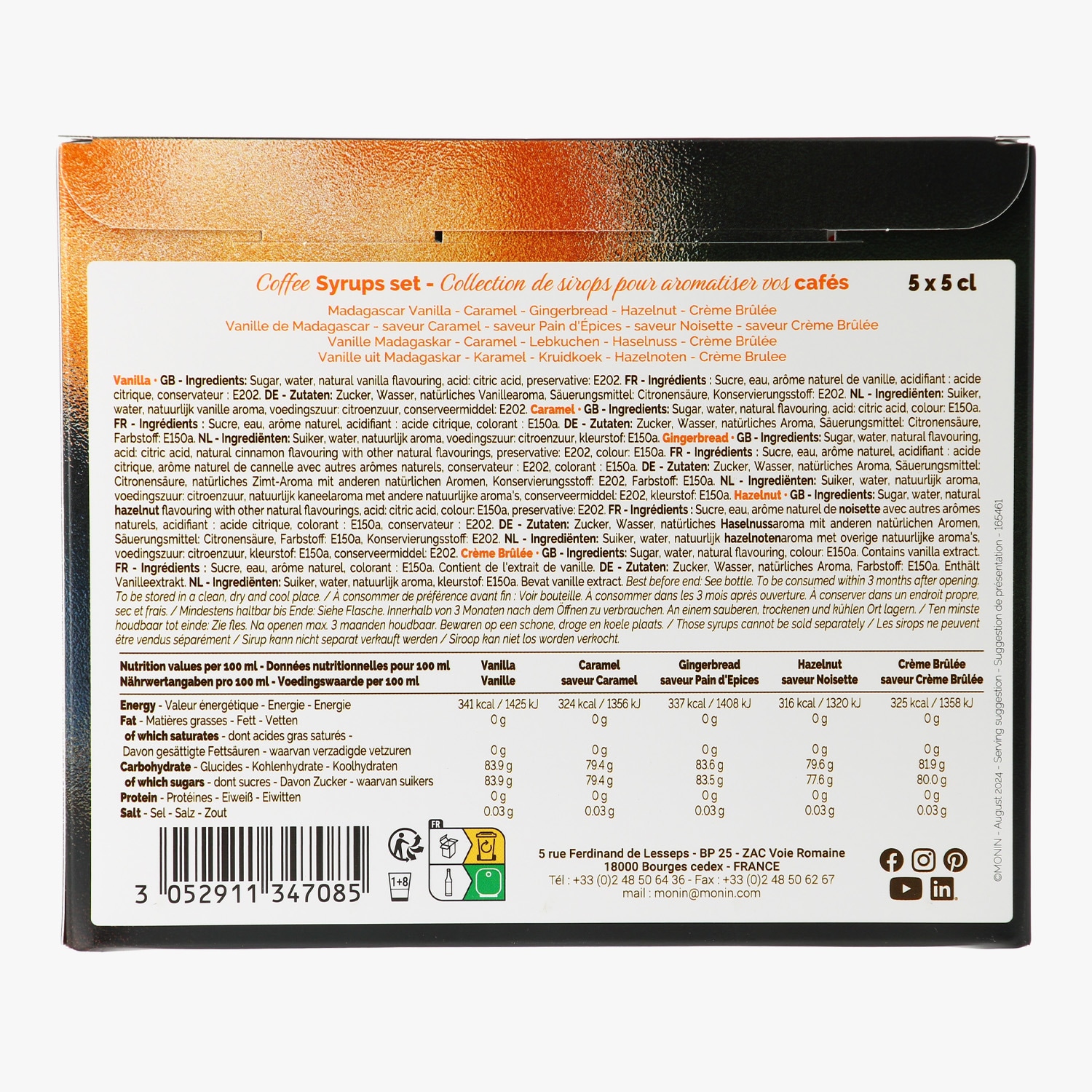 Coffret sirops pour café aromatisés - Monin