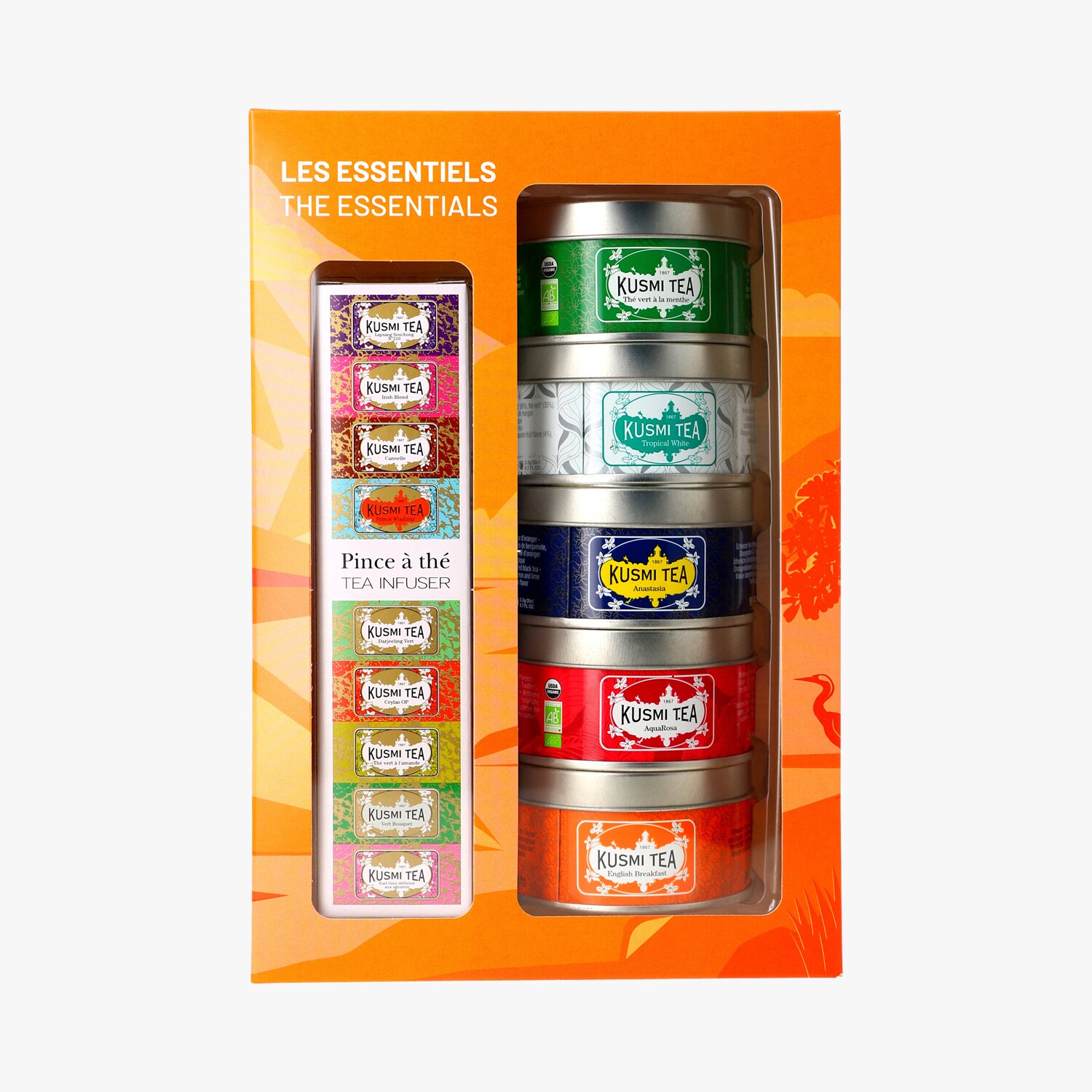 Coffret bio les essentiels avec pince à thé - Kusmi Tea