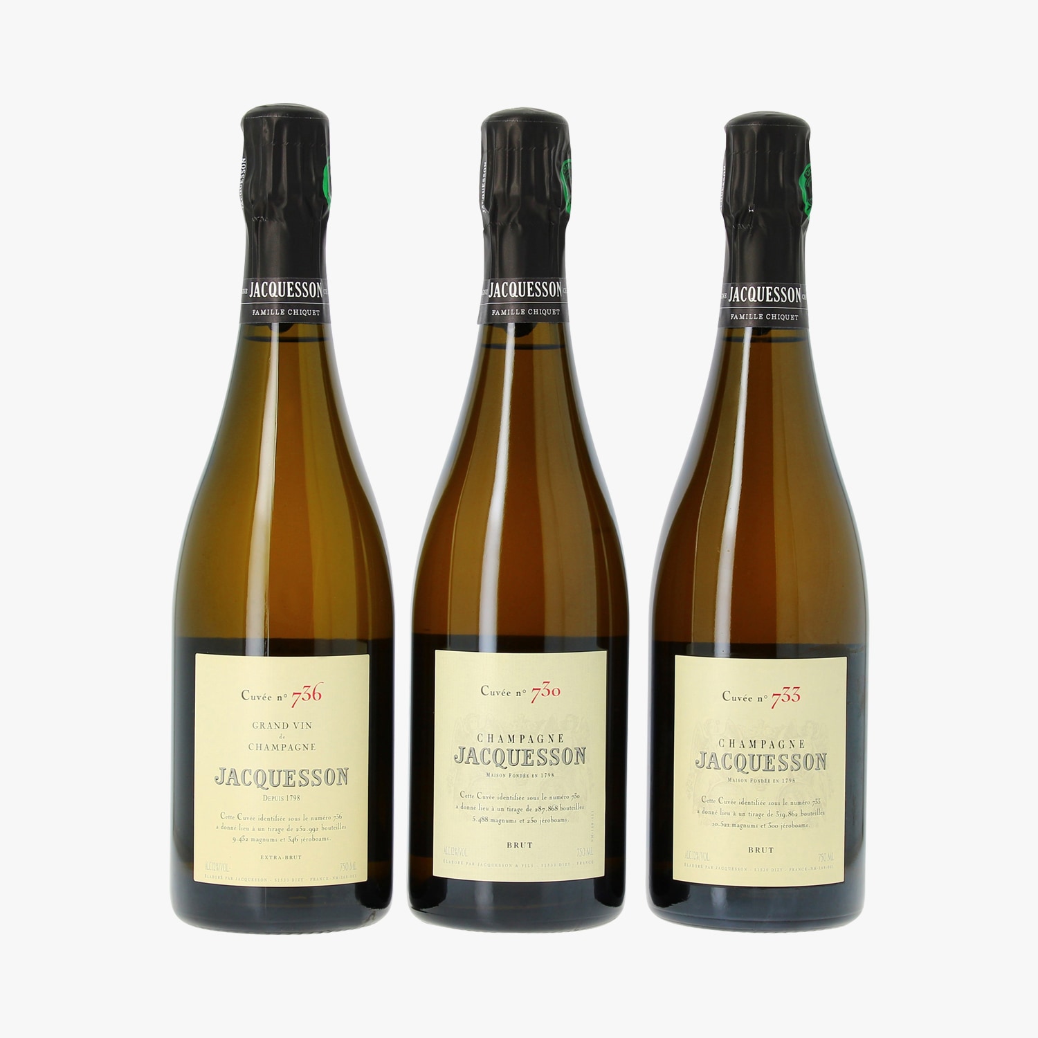 Champagne Jacquesson, Collection cuvées 700, caisse de 6 bouteilles ...