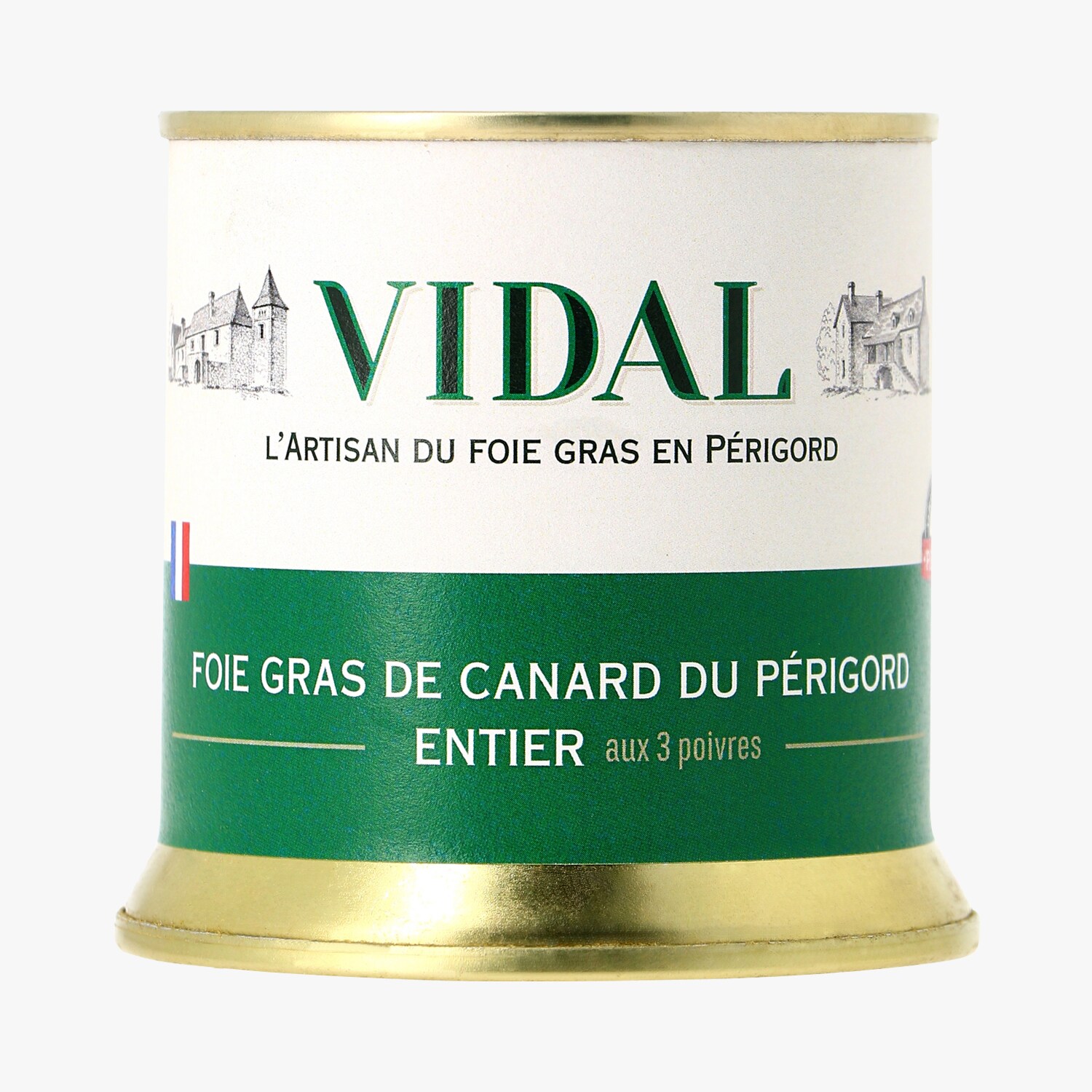 Foie gras de canard du Périgord entier aux 3 poivres - 200 g - Vidal