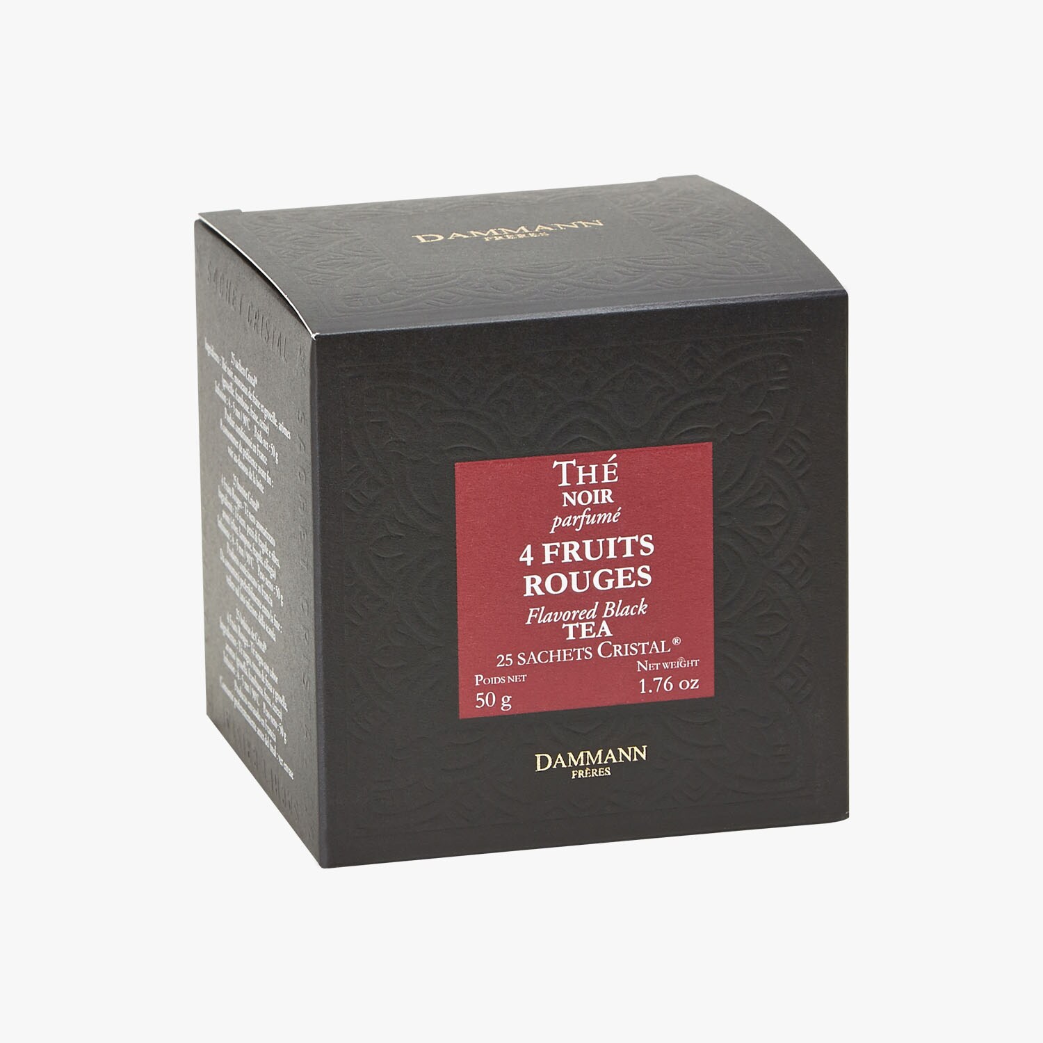 Thé noir parfumé 4 fruits rouges - Boîte de 25 sachets - Dammann Frères