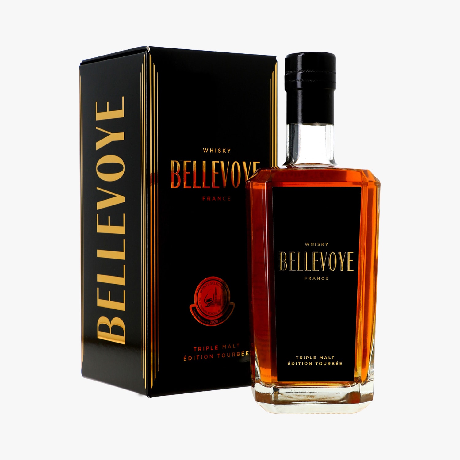 Whisky Bellevoye, noir, triple malt, édition tourbée - Bellevoye Whisky
