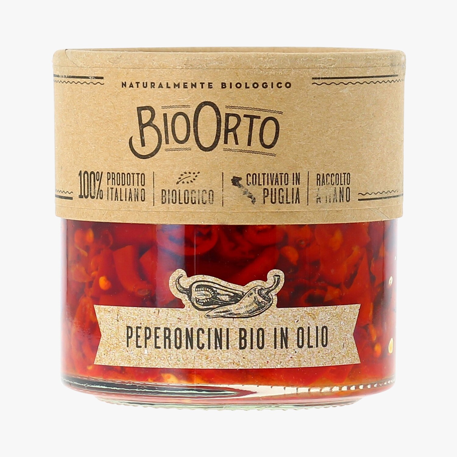 Piments biologiques à l’huile d’olive extra vierge - Bio Orto