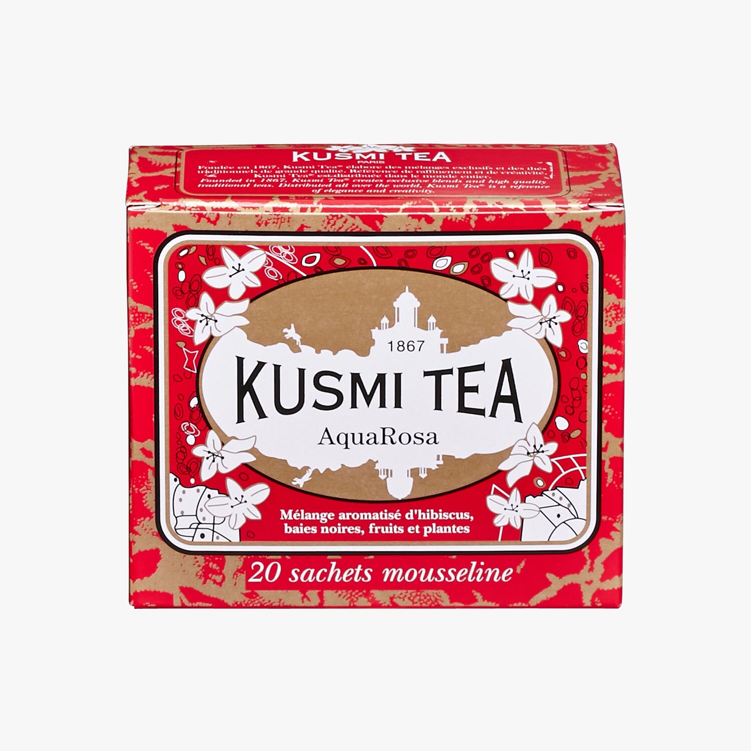 Aqua rosa boîte de 20 sachets - Kusmi Tea