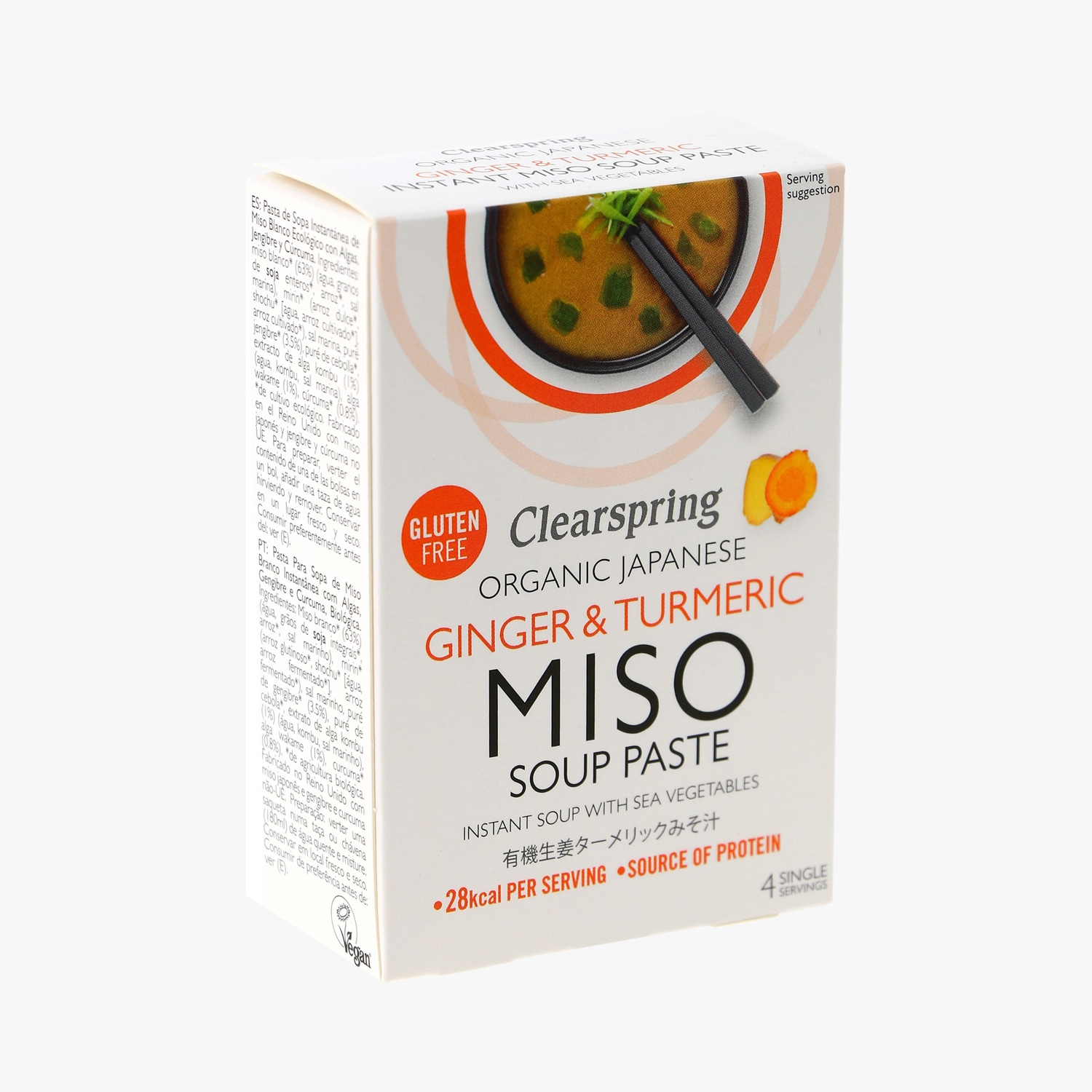 Soupe instantanée biologique au miso blanc, algues, gingembre et ...