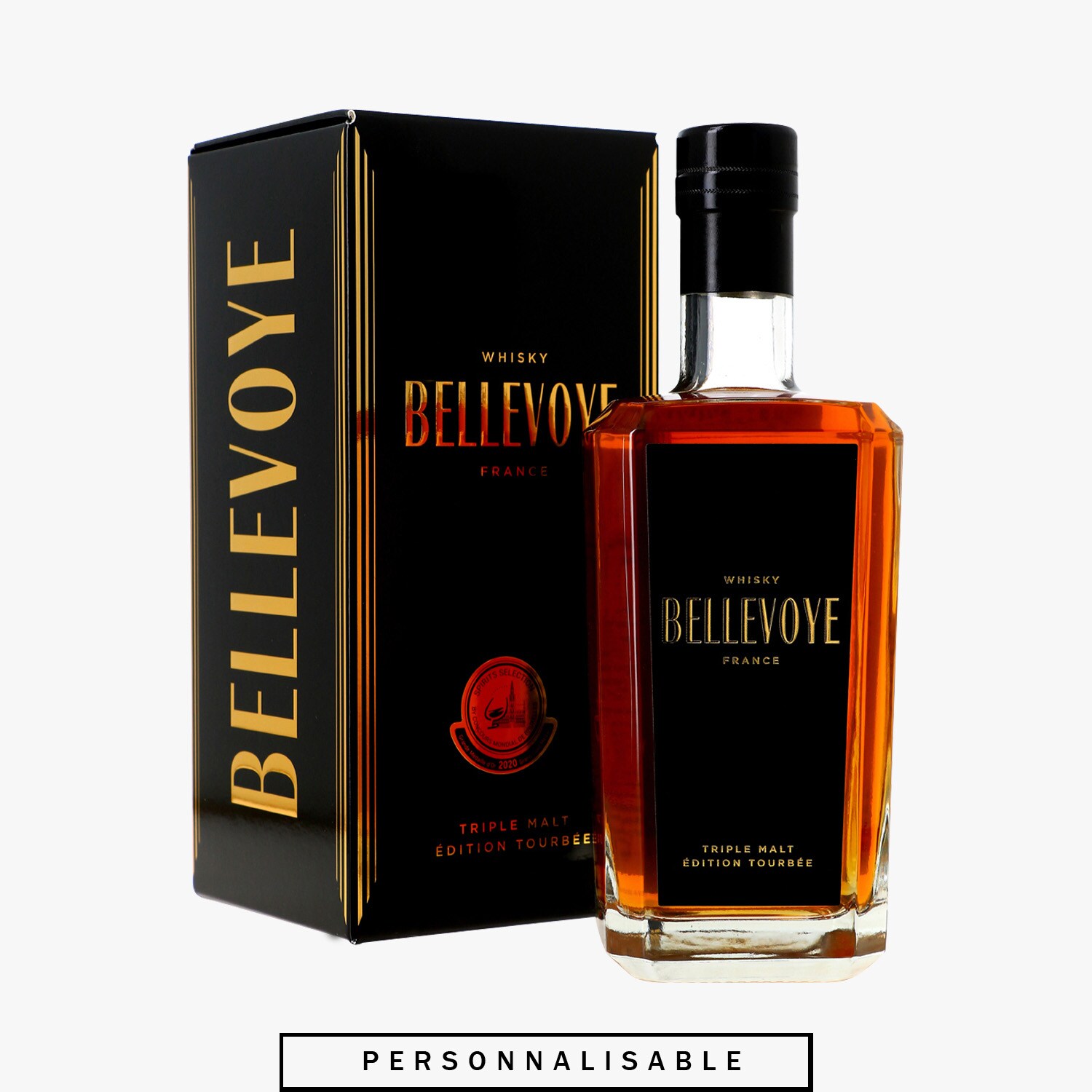 Whisky Bellevoye, noir, triple malt, édition tourbée - Bellevoye Whisky