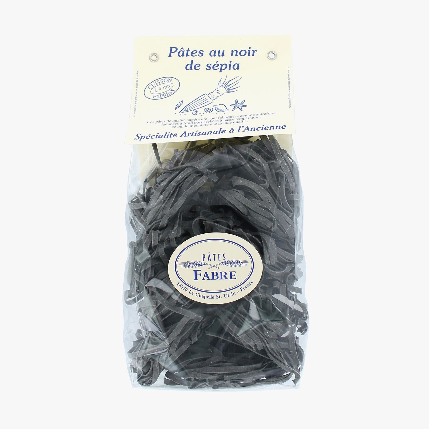 Pâtes Tagliatelle au noir de sepia - Pâtes Fabre